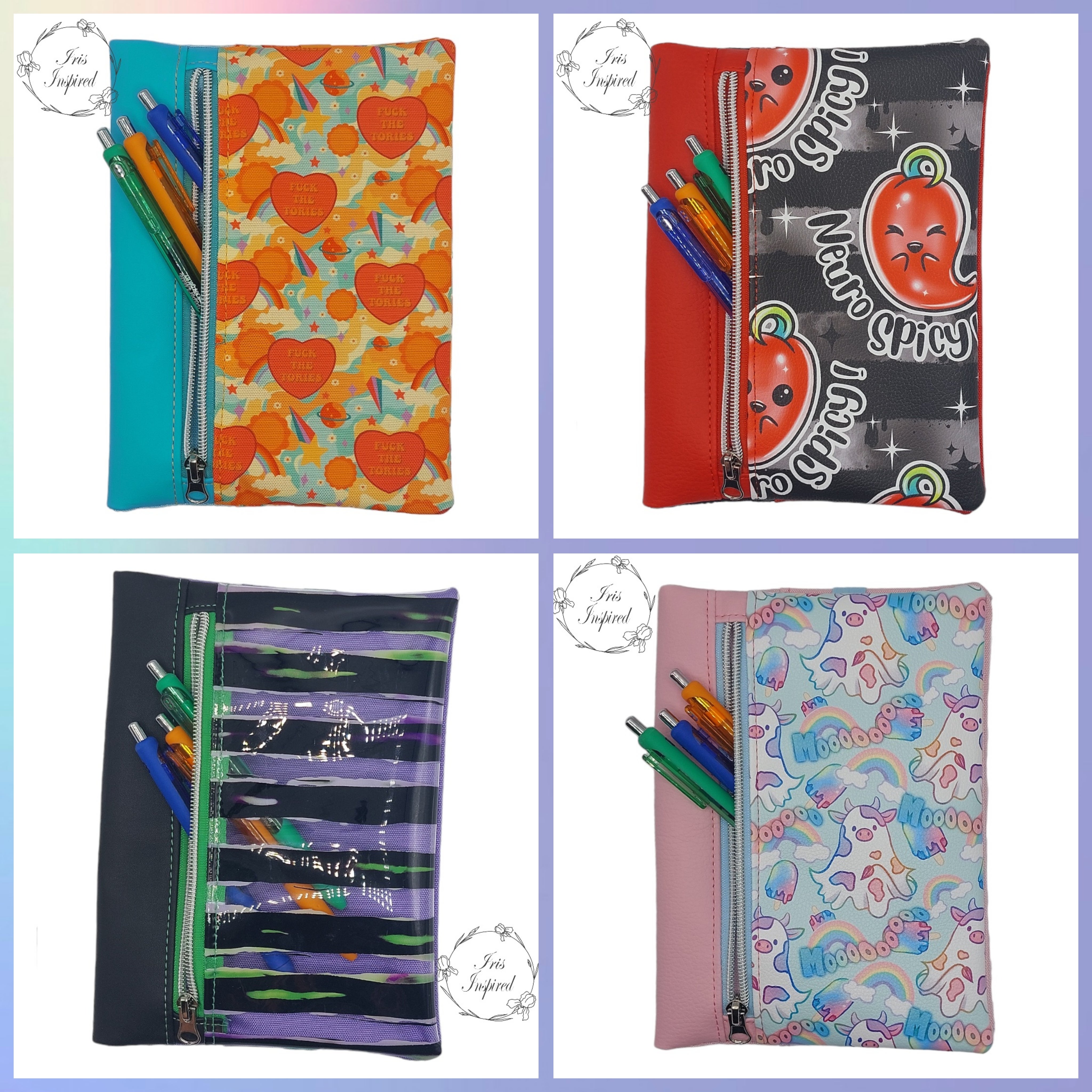 Custom Made Notebook Cover | Iris Inspired