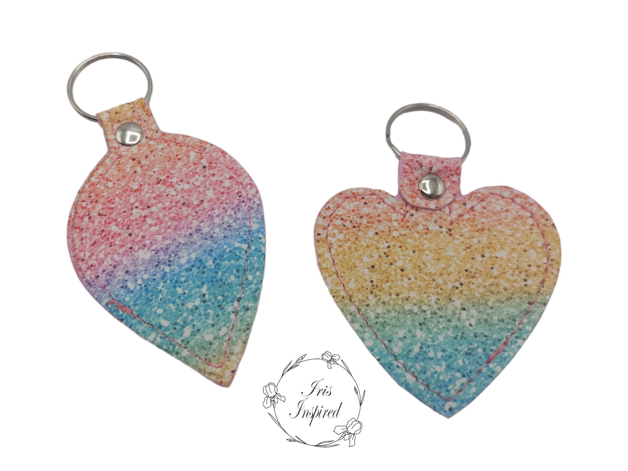 Rainbow Glitter Keyring | Iris Inspired