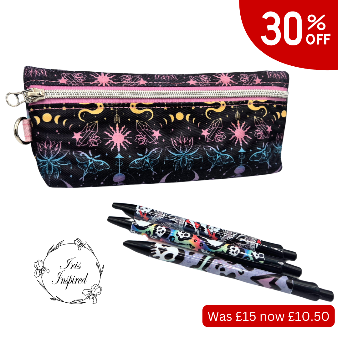 Pastel Celestial Pencil Pouch | Iris Inspired