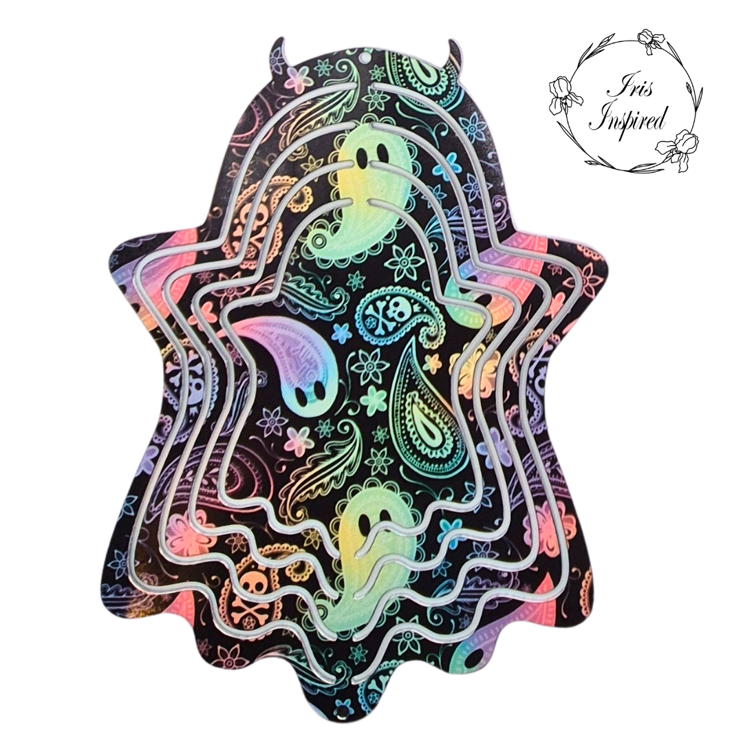Paisley Ghost Ghost Wind Spinner | Iris Inspired